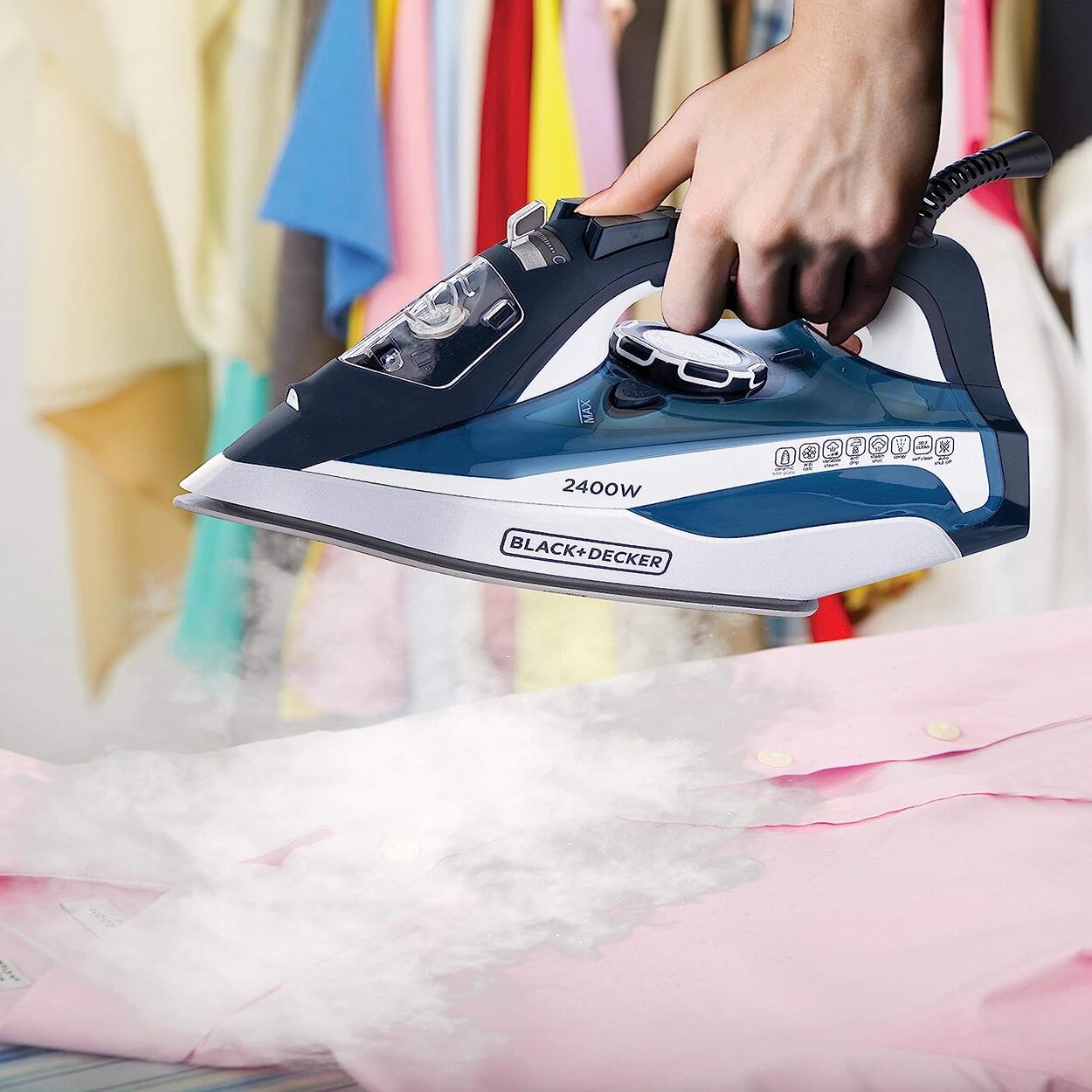 BLACK+DECKER 2400W 90g/min Steam Iron Steam Boost, 380ml Water Capacity ...